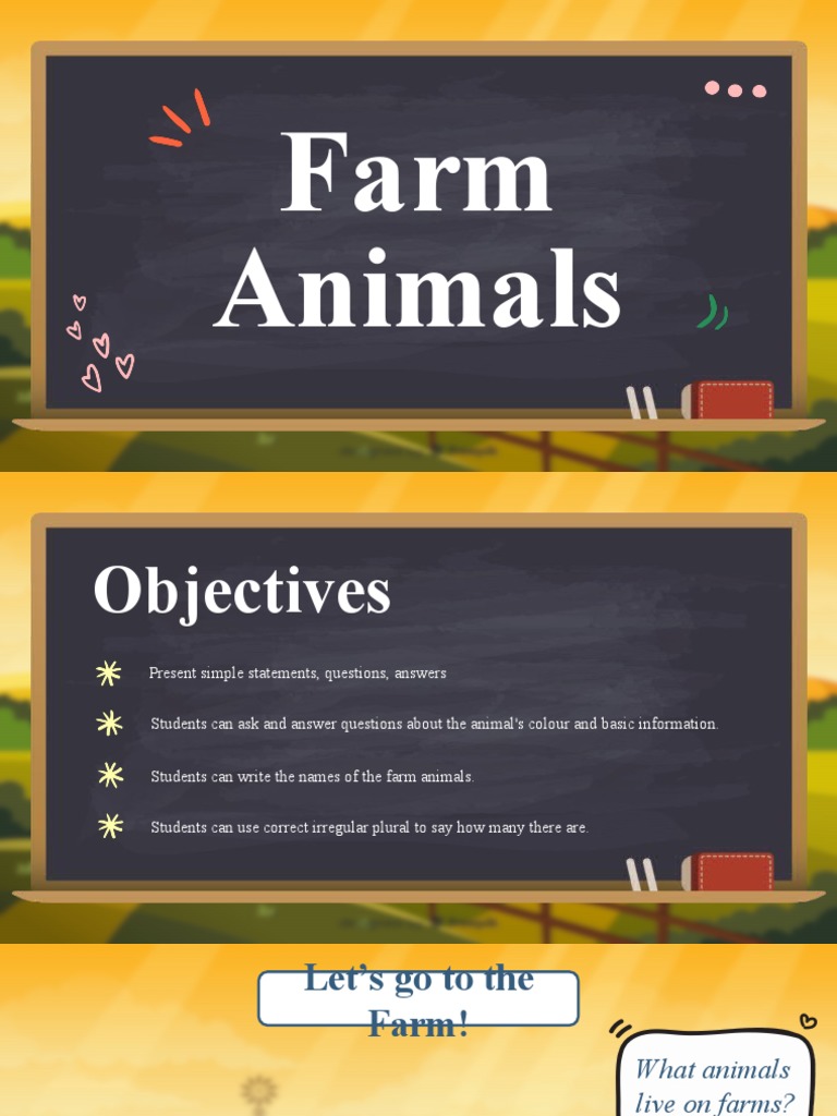 Farm Animals: Questions and Plurals Guide | PDF | Cooking, Food & Wine ...