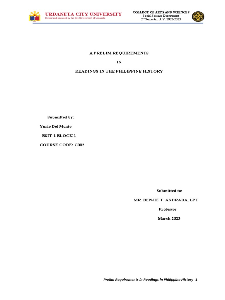 Del Monte Yurie, Rph-Block 1 | Download Free PDF | College