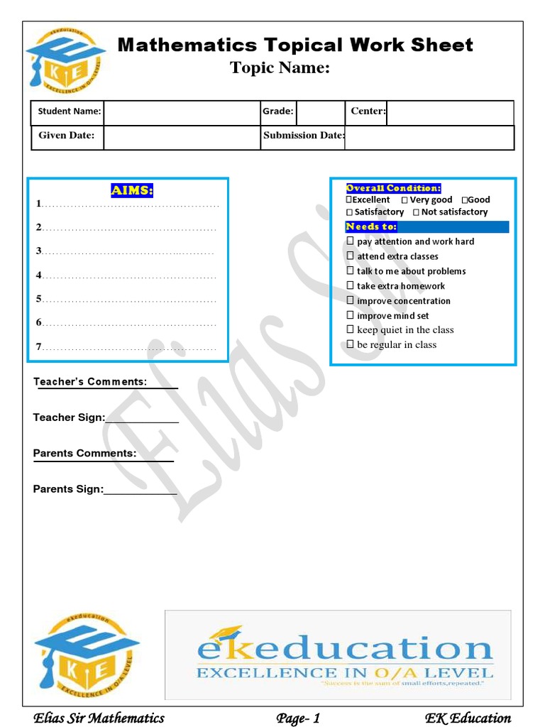 G 10 Work Formet | PDF