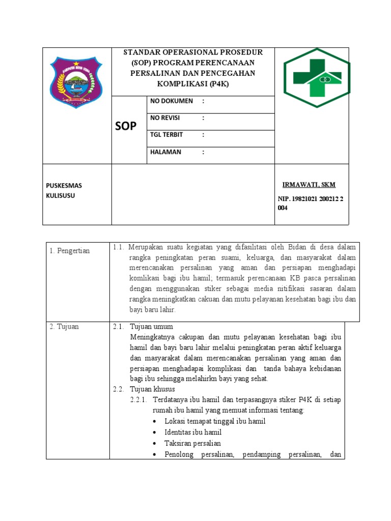 Sop Kia Ukm - P4K | PDF