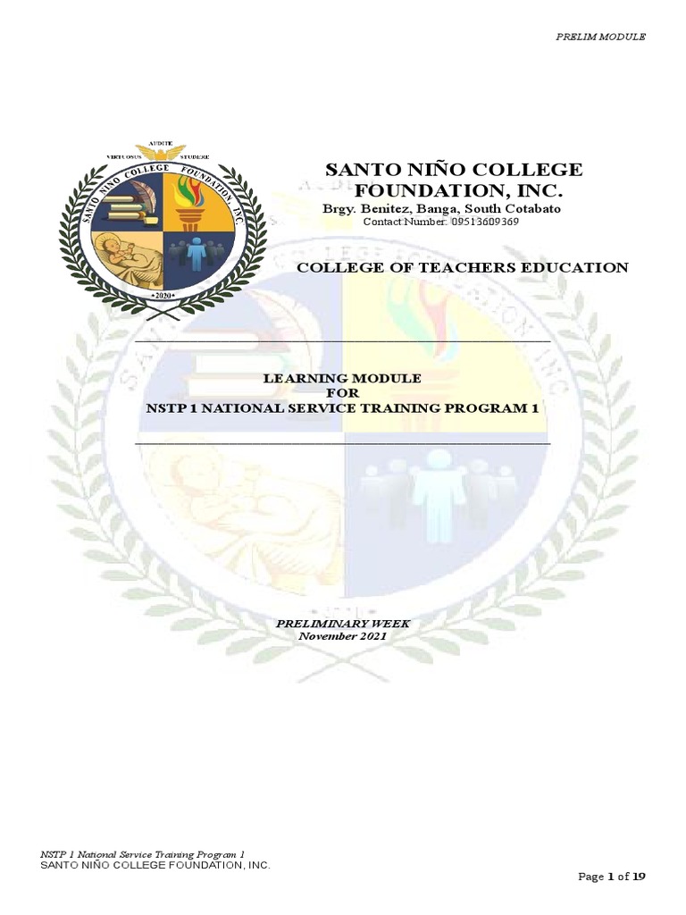 NSTP 1 Prelim Module (Modular Students) | PDF | Motivation | Motivational
