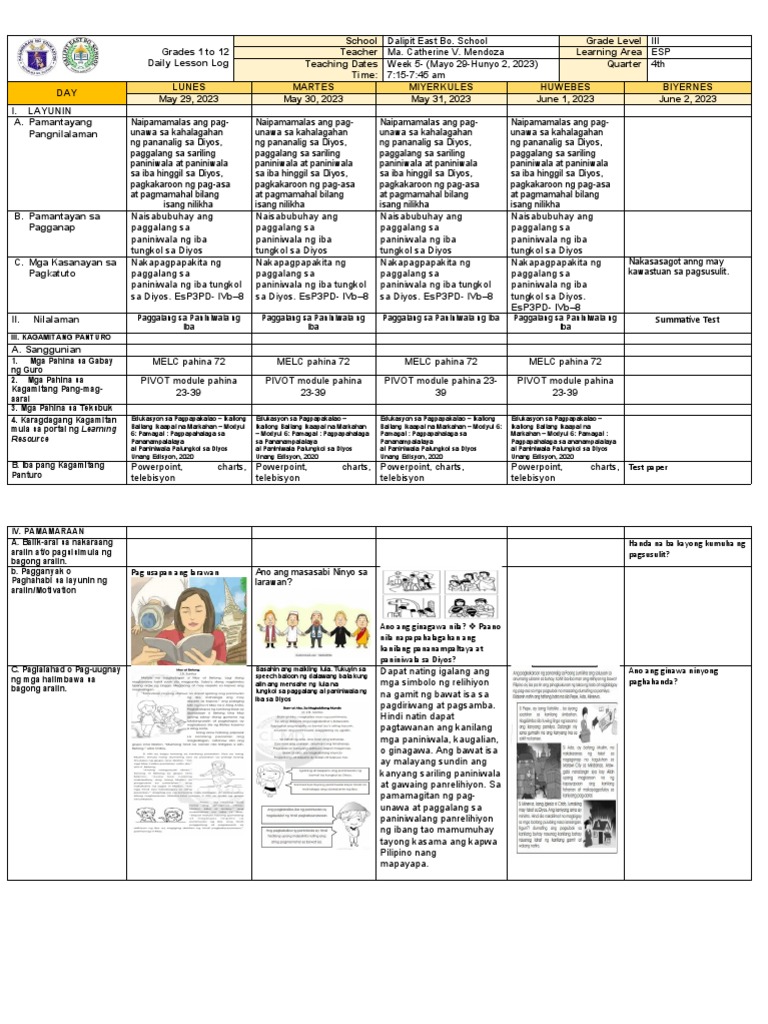 Dll-Esp-Q4-Week 6 | PDF