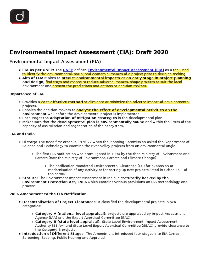 EIA Draft 2020 | PDF EIA Draft 2020 | PDF