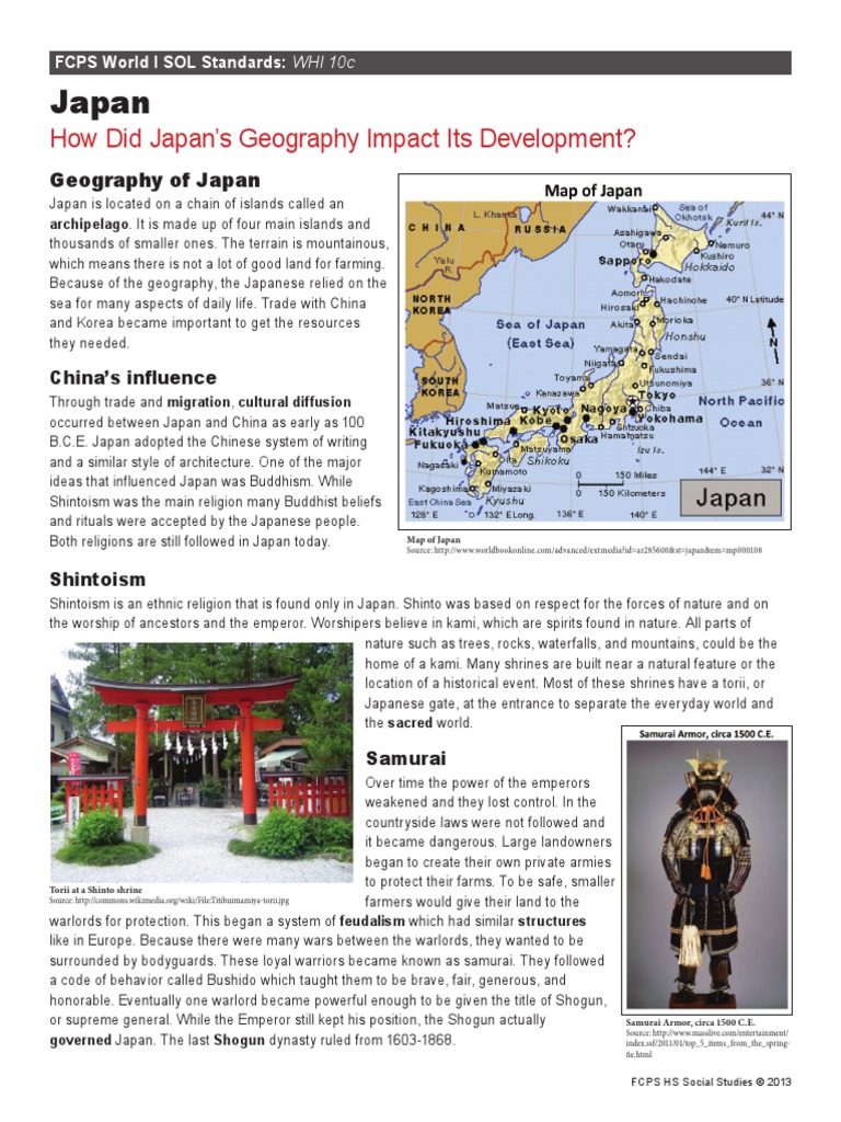 Japan's Geography & Cultural Impact | PDF