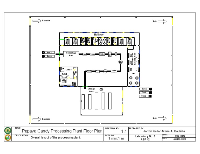 1.1 Papaya Candy Processing Plant Floor Plan | PDF | Manufactured Goods
