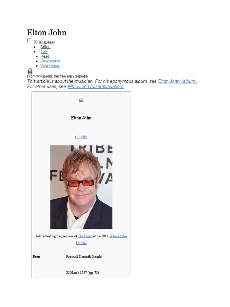 Elton John | PDF
