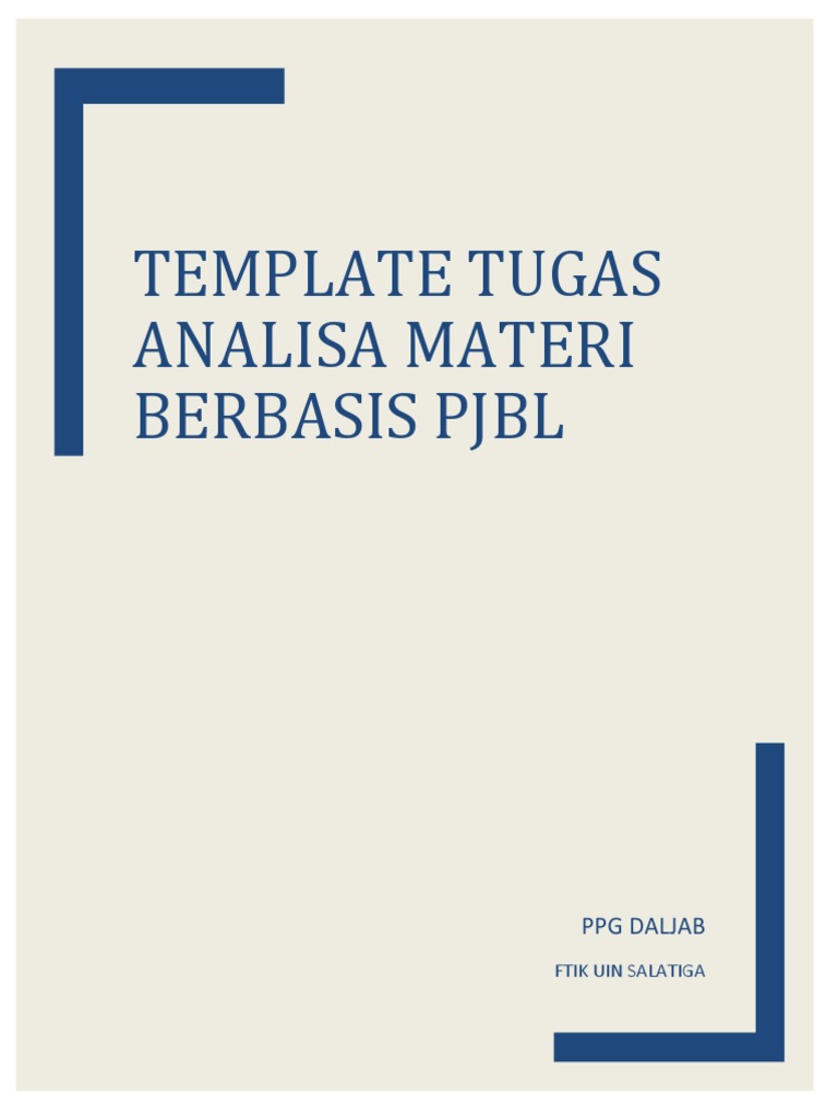 Template PJBL | PDF