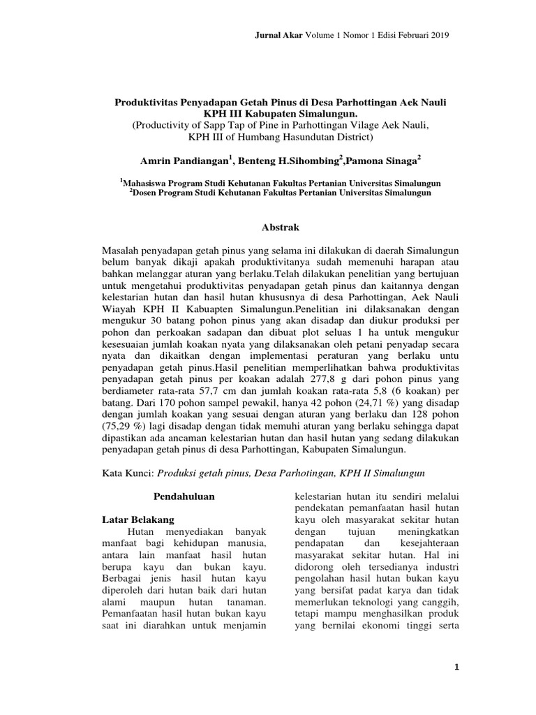 341809-produktivitas-penyadapan-getah-pinus-di-c4aeb532 | PDF