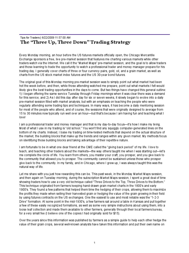 Dokumen - Tips - Tim Morge The Three Up Three Down Trading Strategy | PDF