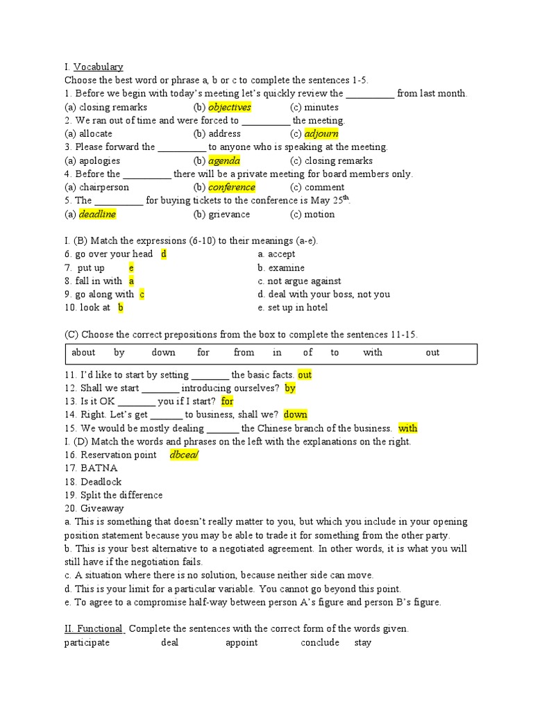 H3 Key | PDF | Negotiation