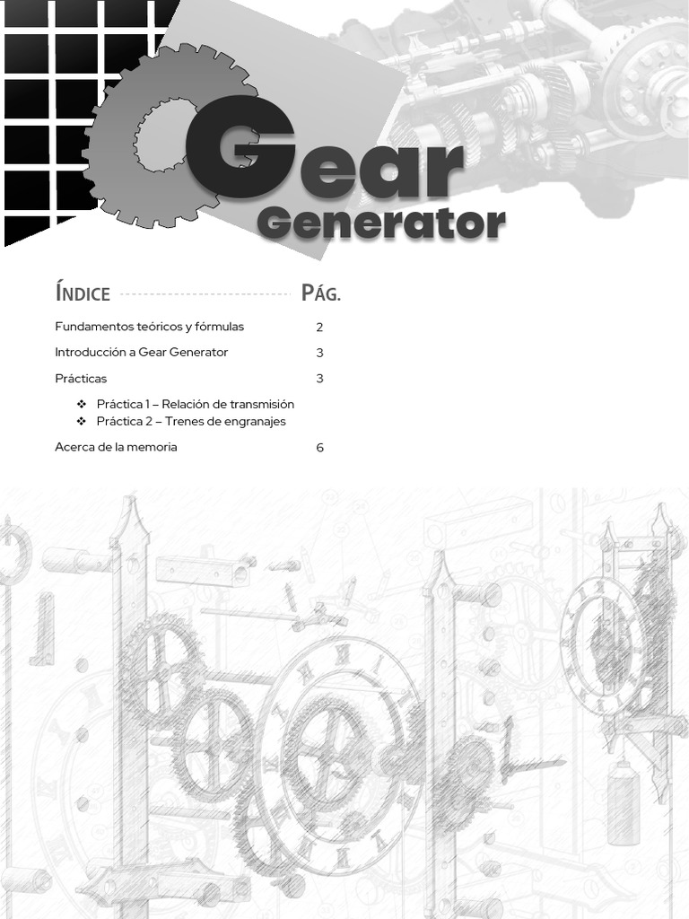 Introducción A Gear Generator | PDF | Engranaje | Ingeniería mecánica