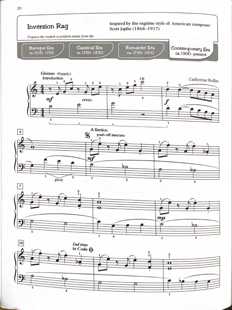 Catherine Rollin Inversion Rag | PDF