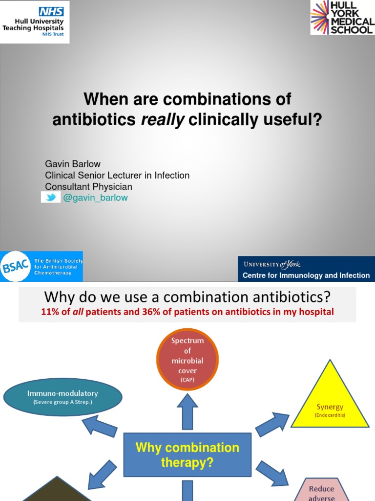 10.05 Combination Antibiotics RCP Leeds May2019 | PDF | Diseases And ...