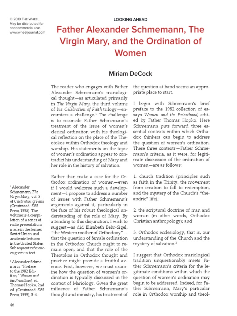 Father Alexander Schmemann The Virgin Ma-58580486 | PDF | Mary, Mother ...