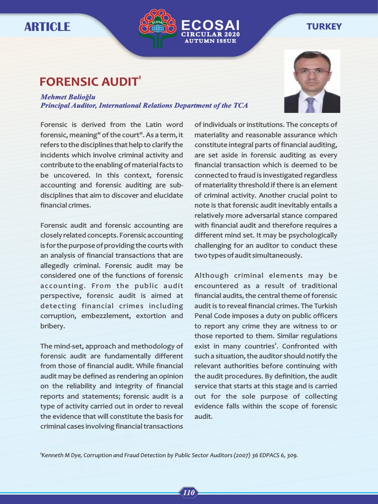 Forensic Audit in Public Sector Practices | PDF | Audit | Financial Audit