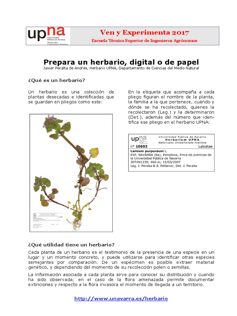 Herbario Digital 2017 Pdf