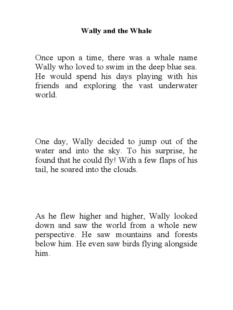 Wally and The Whale | PDF