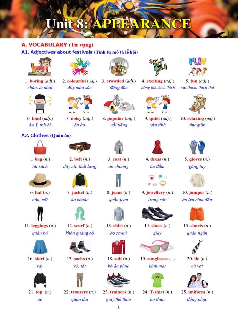 AV1 (Anh Văn 1) - Unit 08 | PDF