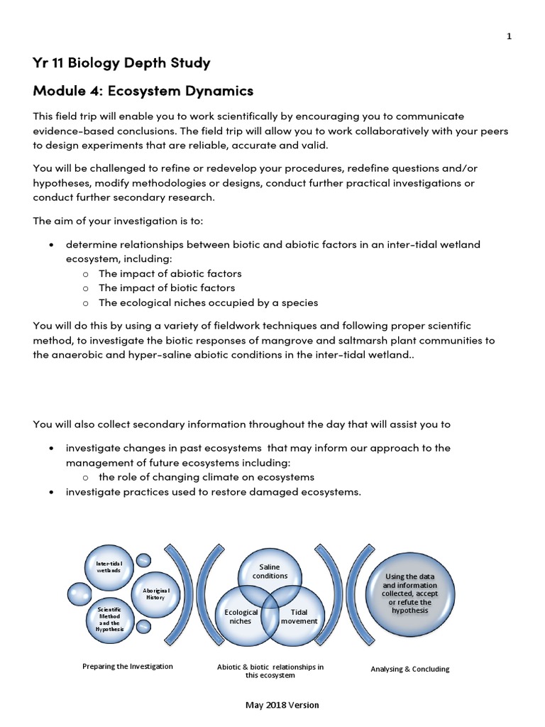 Stage 6 Science Year 11 Biology Ecosystem Dynamics | PDF