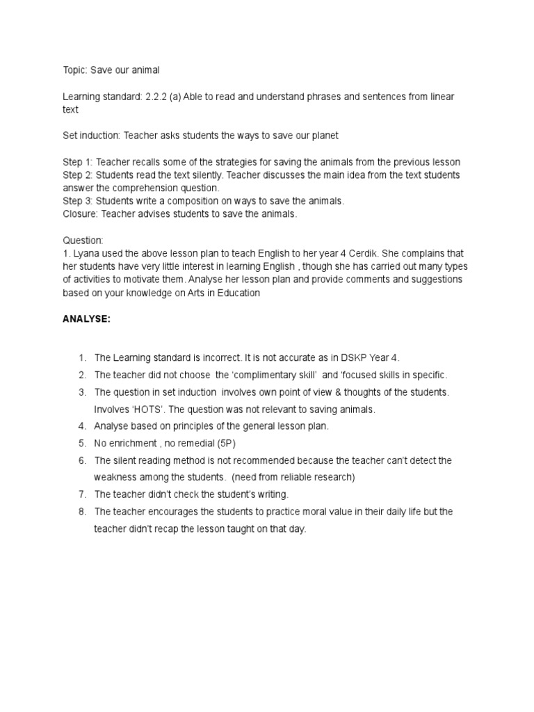 Lesson Plan - Ama | PDF | Lesson Plan | Teachers