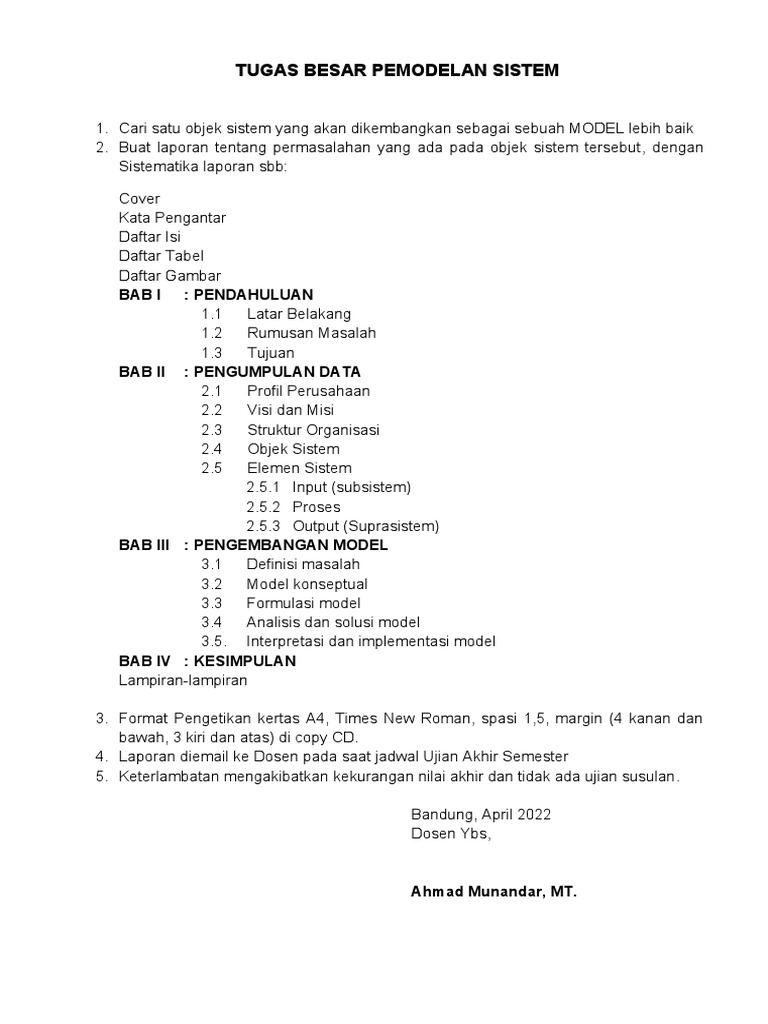 Tugas Besar Pemodelan Sistem | PDF | Seni | Komputer