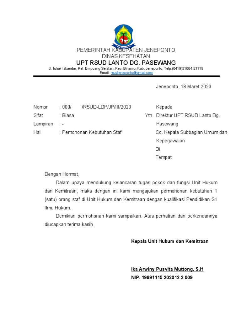 Permohonan Staf | PDF