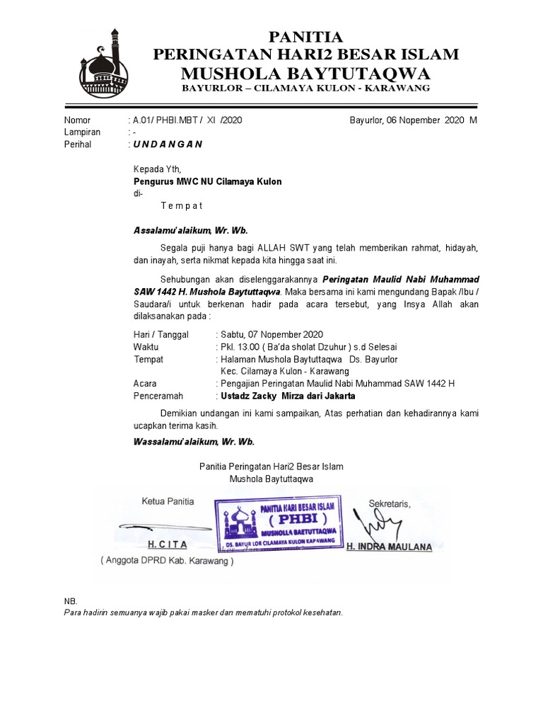 Undangan Rajaban | PDF