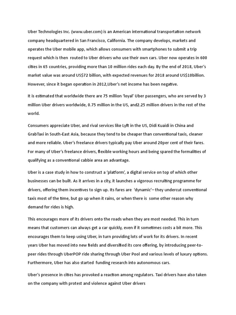 Uber Case Study | PDF