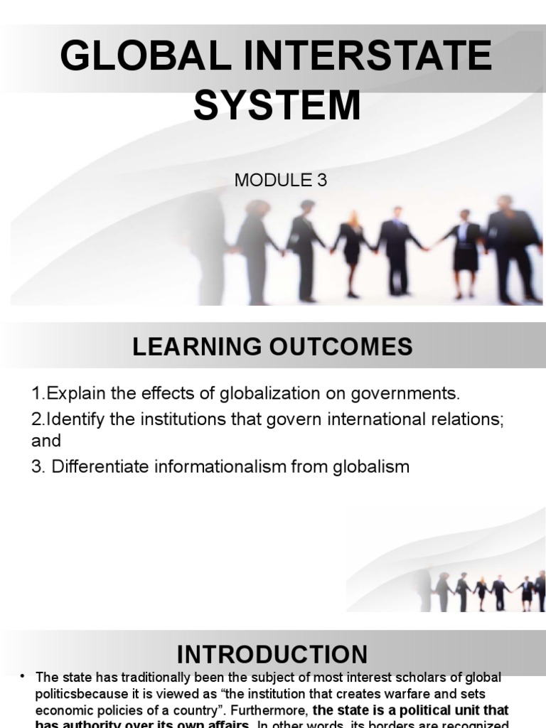 Interstate System | PDF | State (Polity) | United Nations