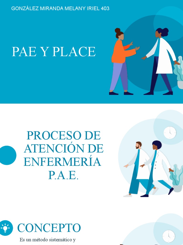 PAE Y PLACE | PDF | Ciencias de la Salud | Cuidado de la salud