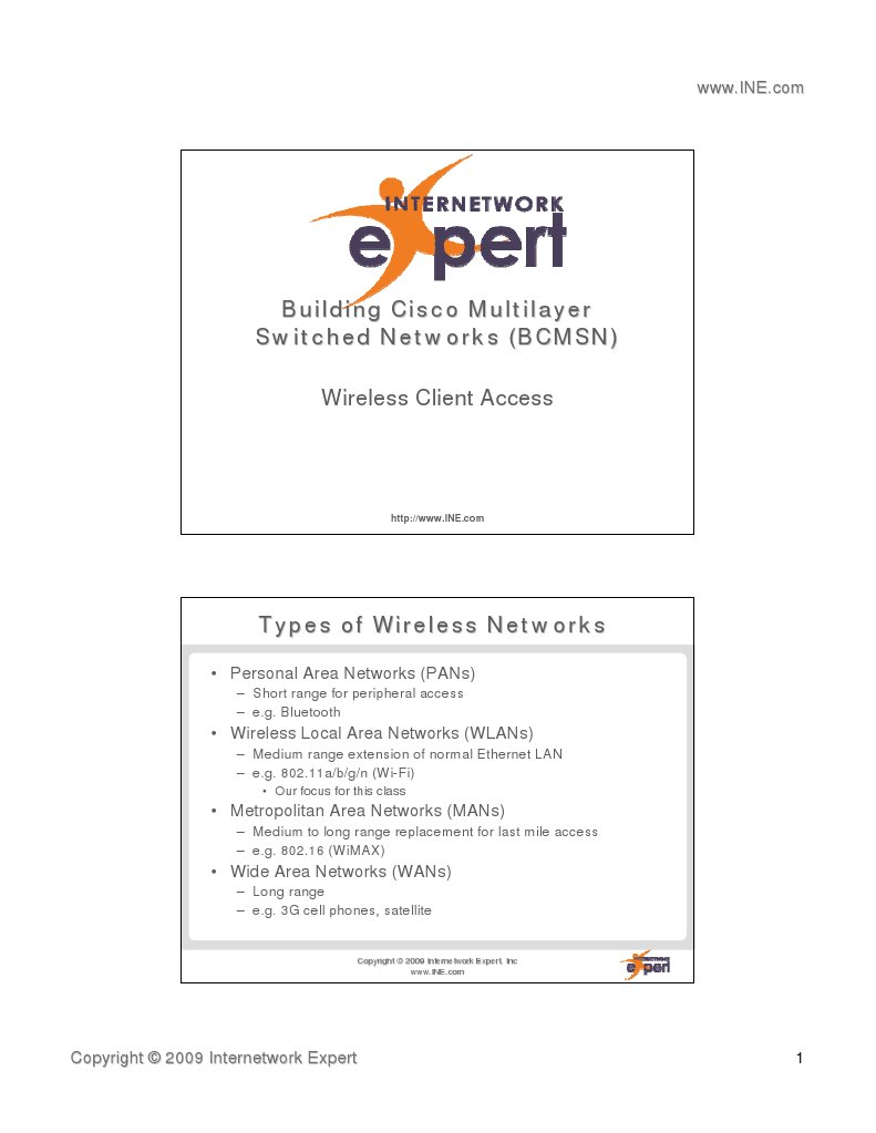 Building Cisco Multilayer Switched Networks (BCMSN) | PDF | Wireless Lan | Internet Architecture