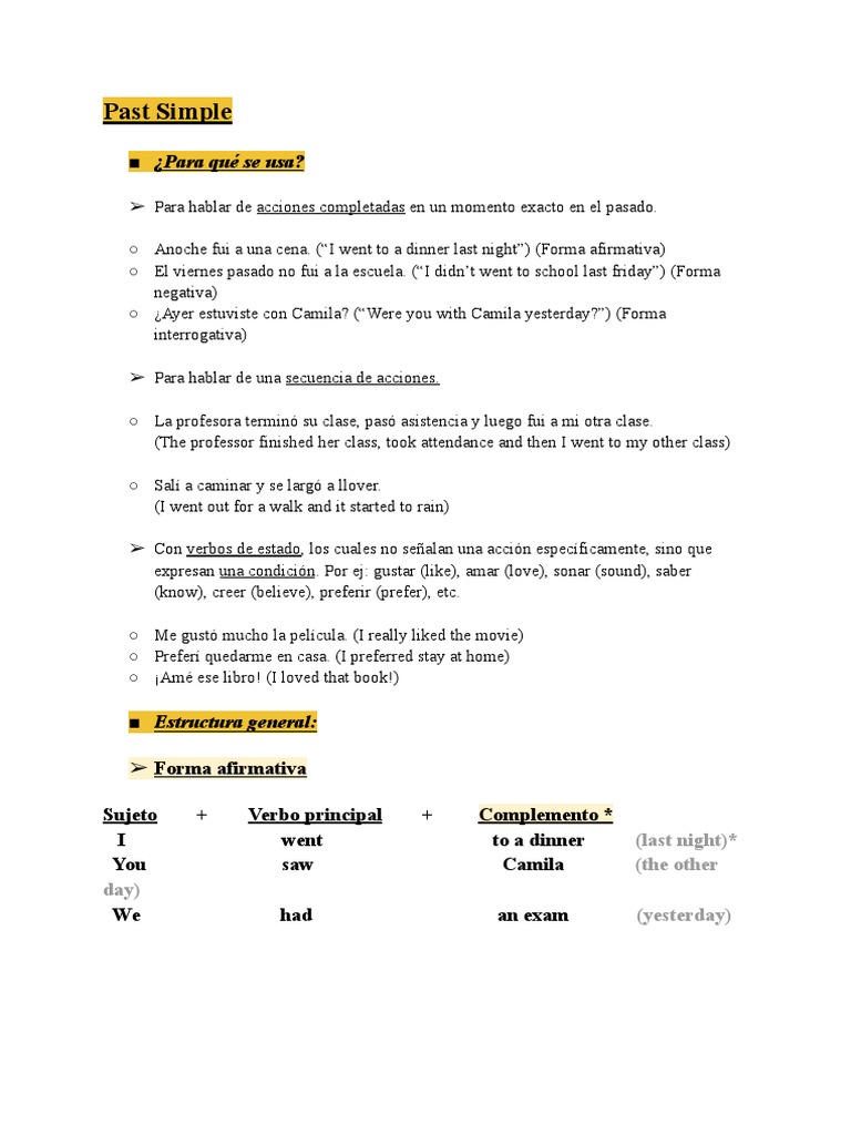 Past Simple / Past Continuous | PDF | Verbo | Oración (Lingüística)