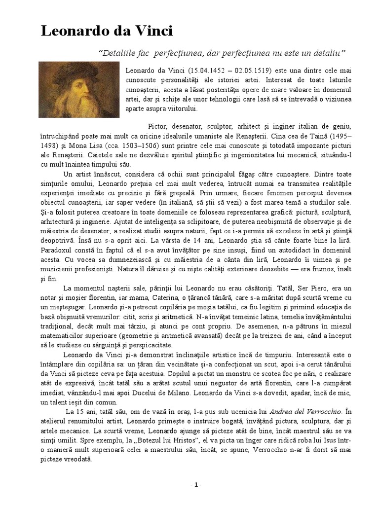 Leonardo Da Vinci | PDF