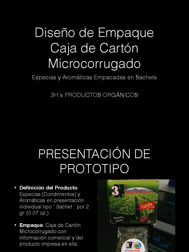 Modelo Prototipo de Caja-Empaque Sachets 3 H S | PDF