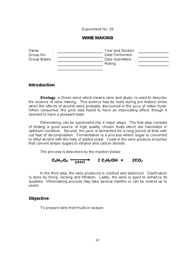 E04 Wine Making | PDF | Winemaking | Wine