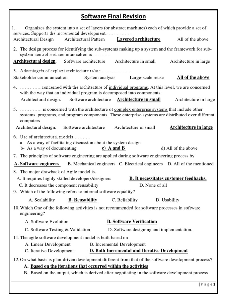SW1 Final Revision | PDF | Agile Software Development | Software Development Process