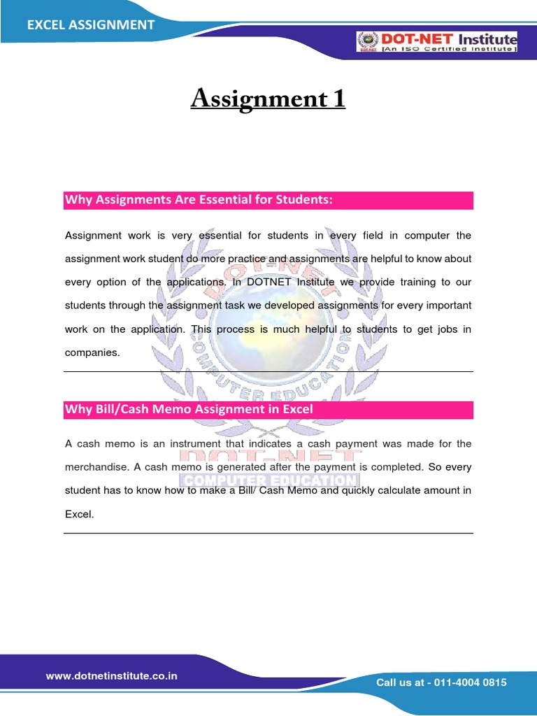 Ast 1 Bill Cash Memo | PDF