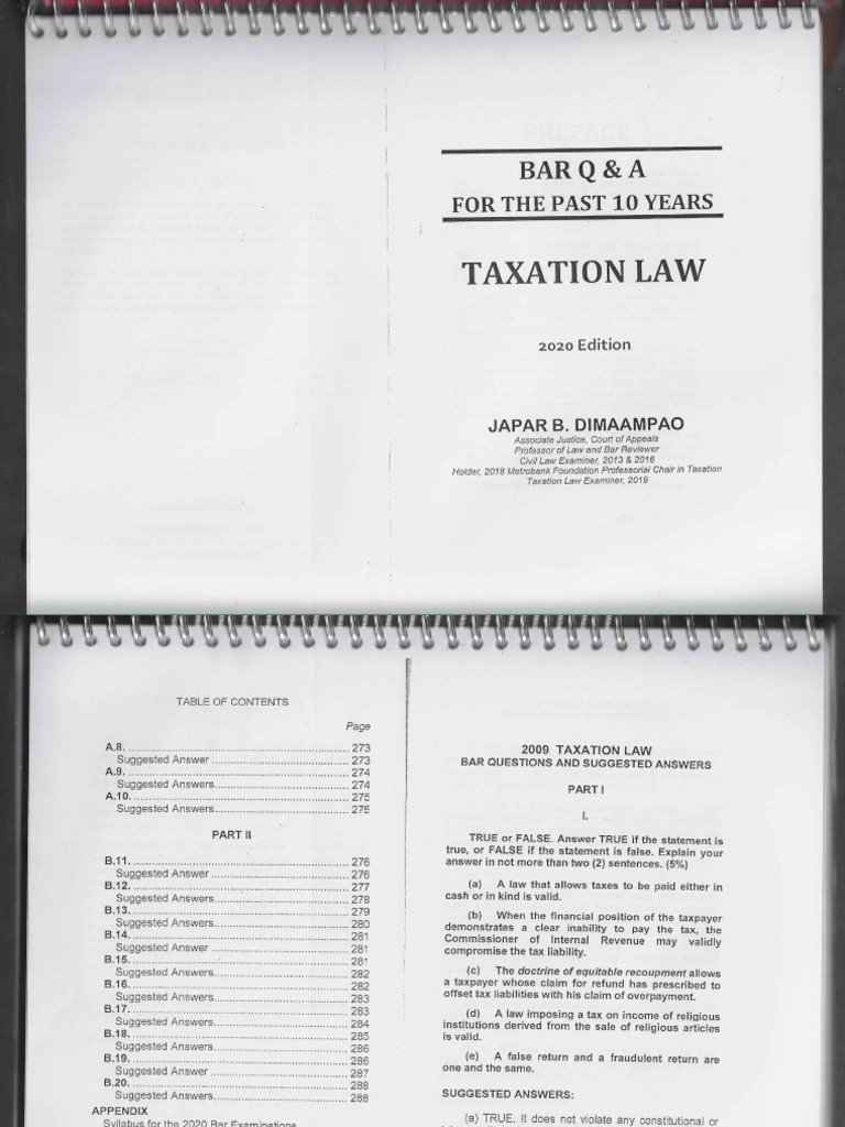 Taxation Law | PDF