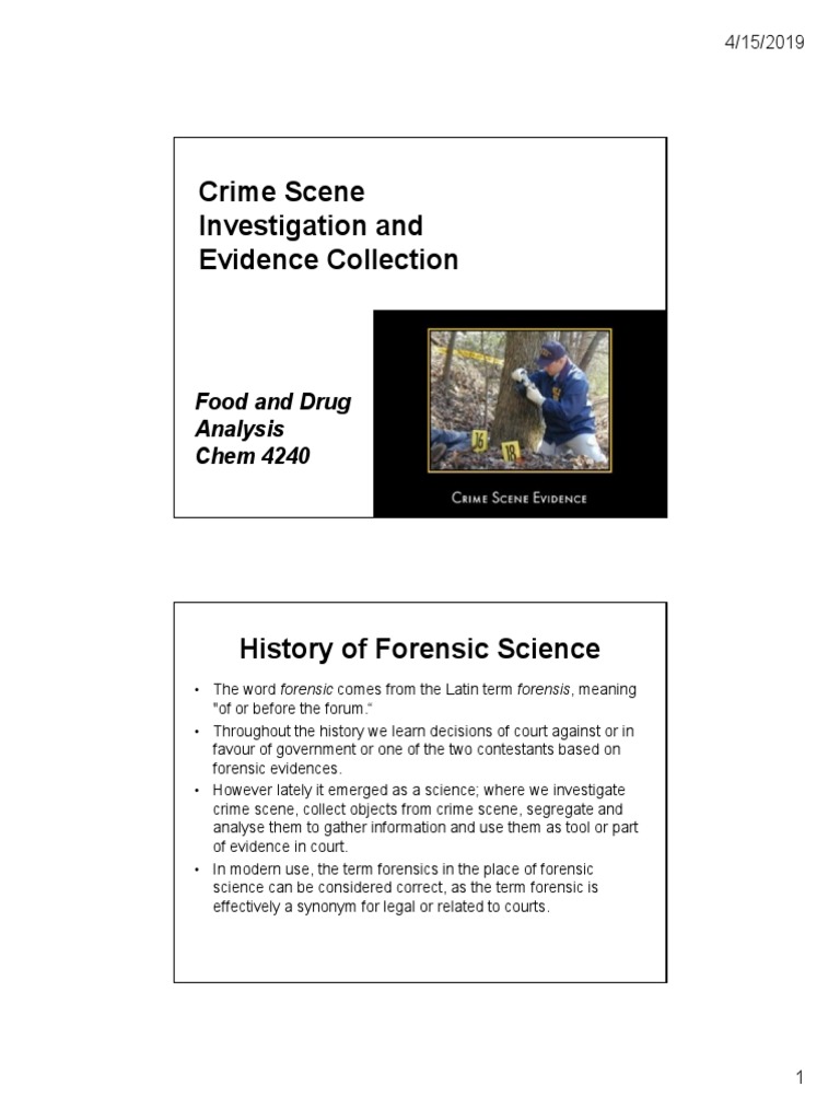 Crime Scene Investigation and Evidence Collection | PDF | Fingerprint ...