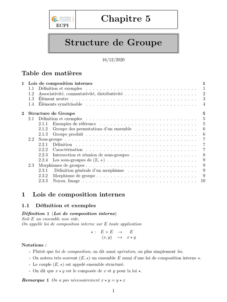 Chp5-Structure de Groupe | PDF