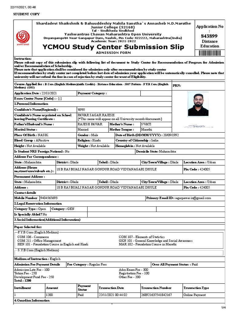 Bcom Admission | PDF