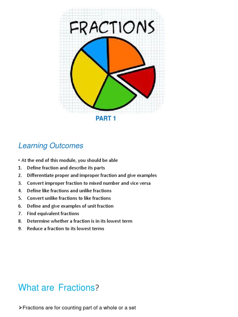 Fraction 1 | PDF | Mathematical Notation | Division (Mathematics)