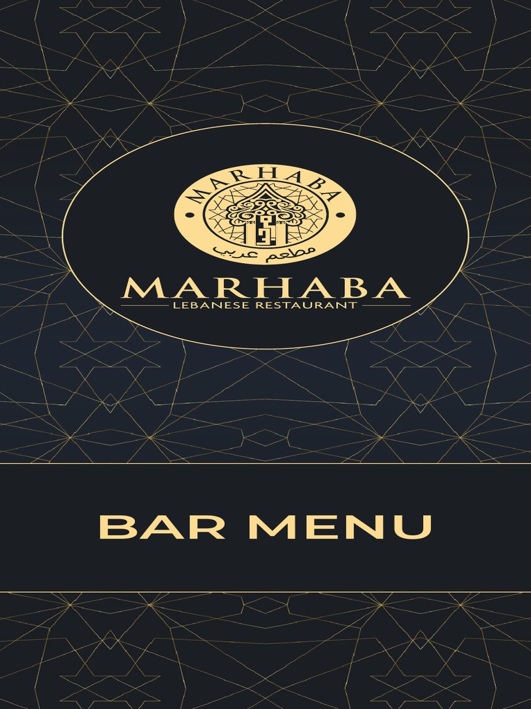 Marhaba Restaurant Bar Menu | PDF