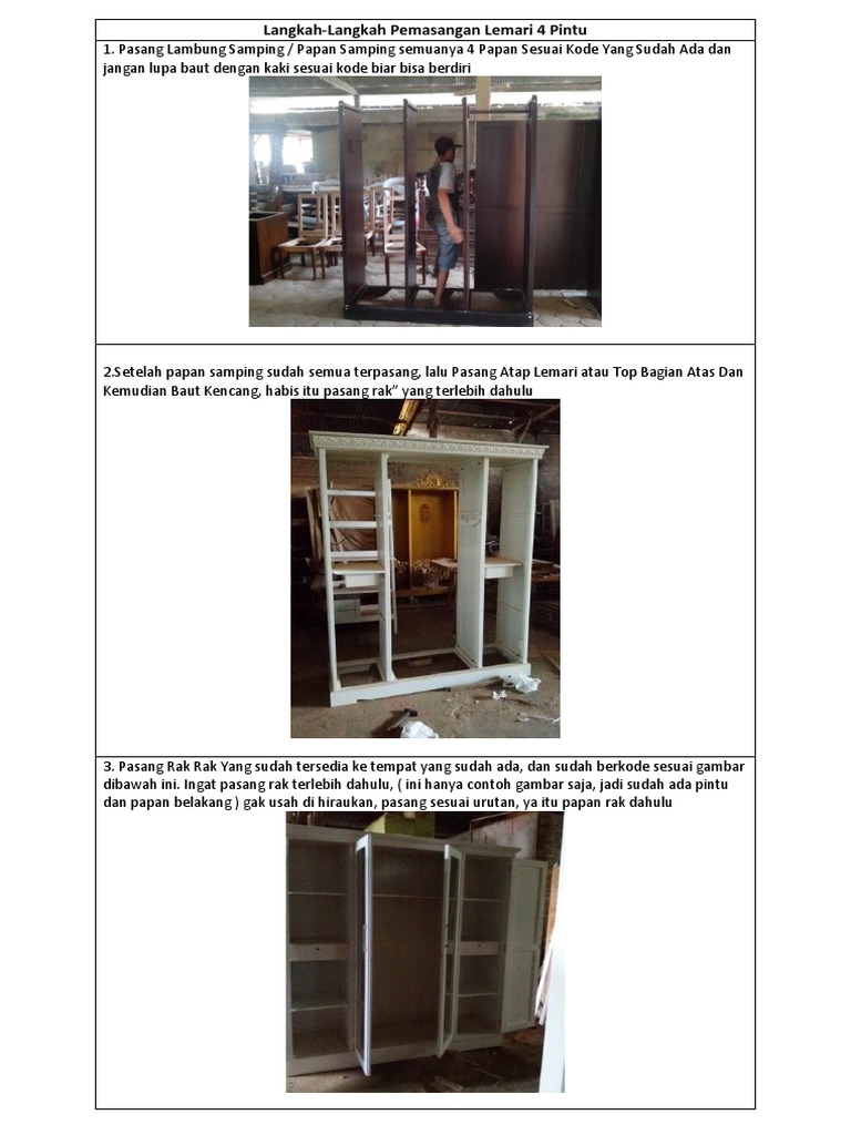 Langkah Pemasangan Lemari | PDF