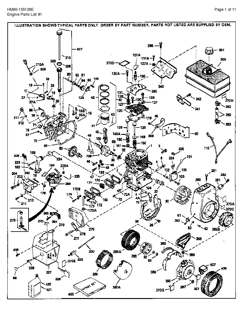 HM80 Engine Parts List & Diagram | PDF | Piston | Washer (Hardware)