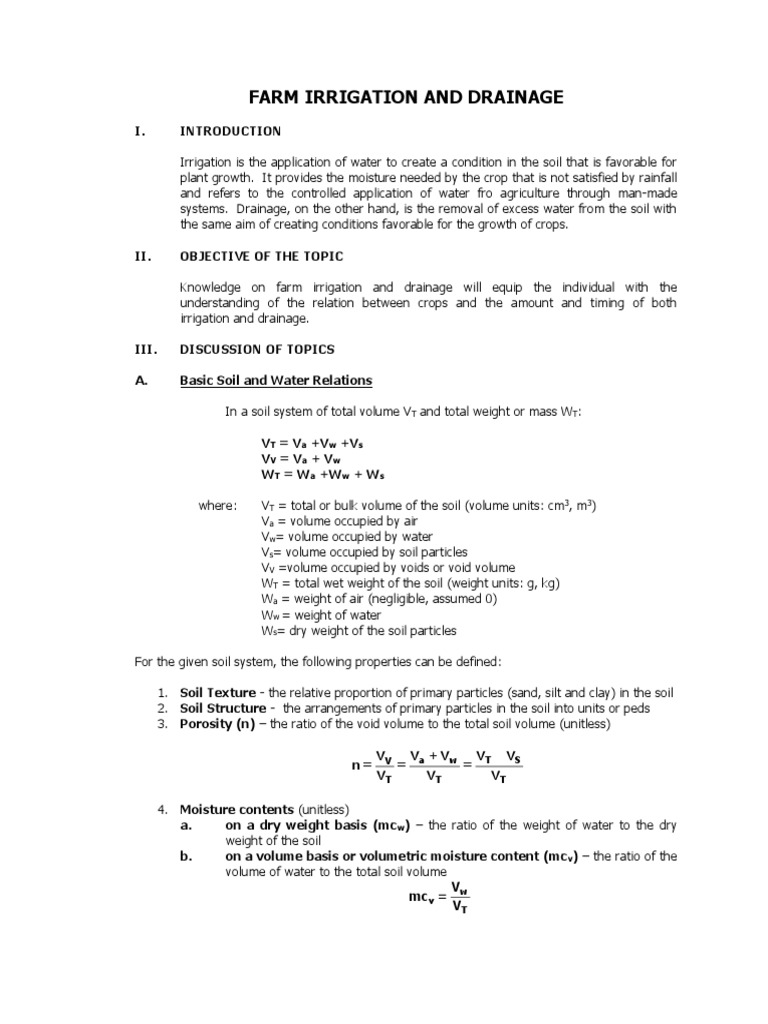 Added Reference Farm Irrigation and Drainage | PDF | Irrigation | Soil