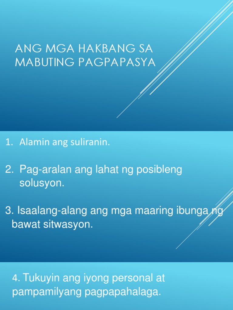 Mga Hakbang Sa Mabuting Pagpapasya | PDF Mga Hakbang Sa Mabuting Pagpapasya | PDF