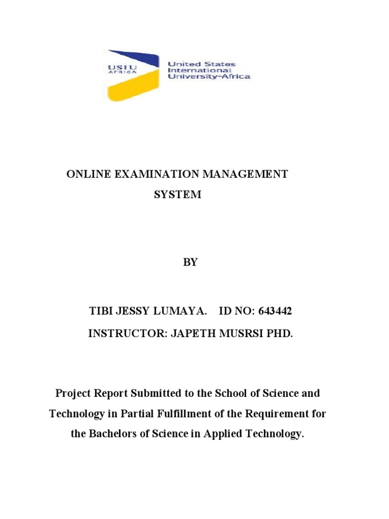 Online Exam System Report | PDF | Educational Technology | Standardized ...