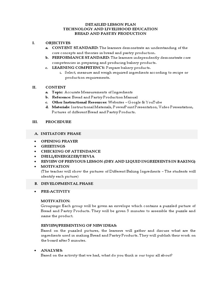 DEMO-TEACHING LESSON PLAN-TLE-BPP | PDF | Cuisine | Food And Drink ...