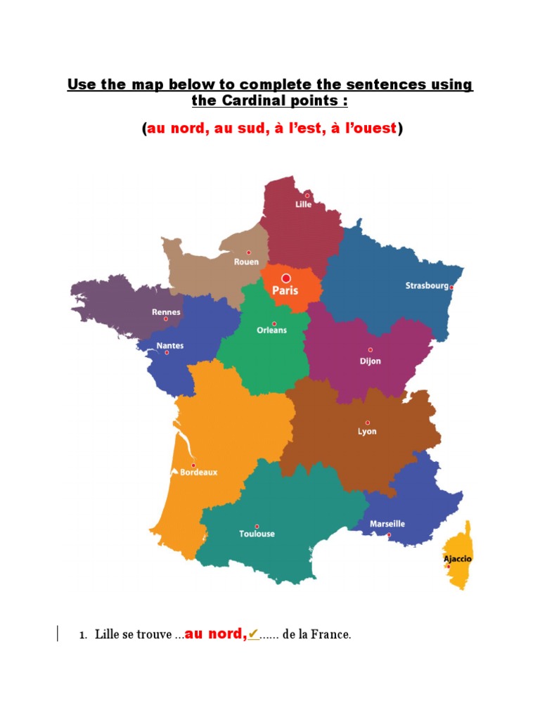 LeoNana Agyei - WORKSHEET - LES POINTS CARDINAUX (CARDINAL POINTS) | PDF
